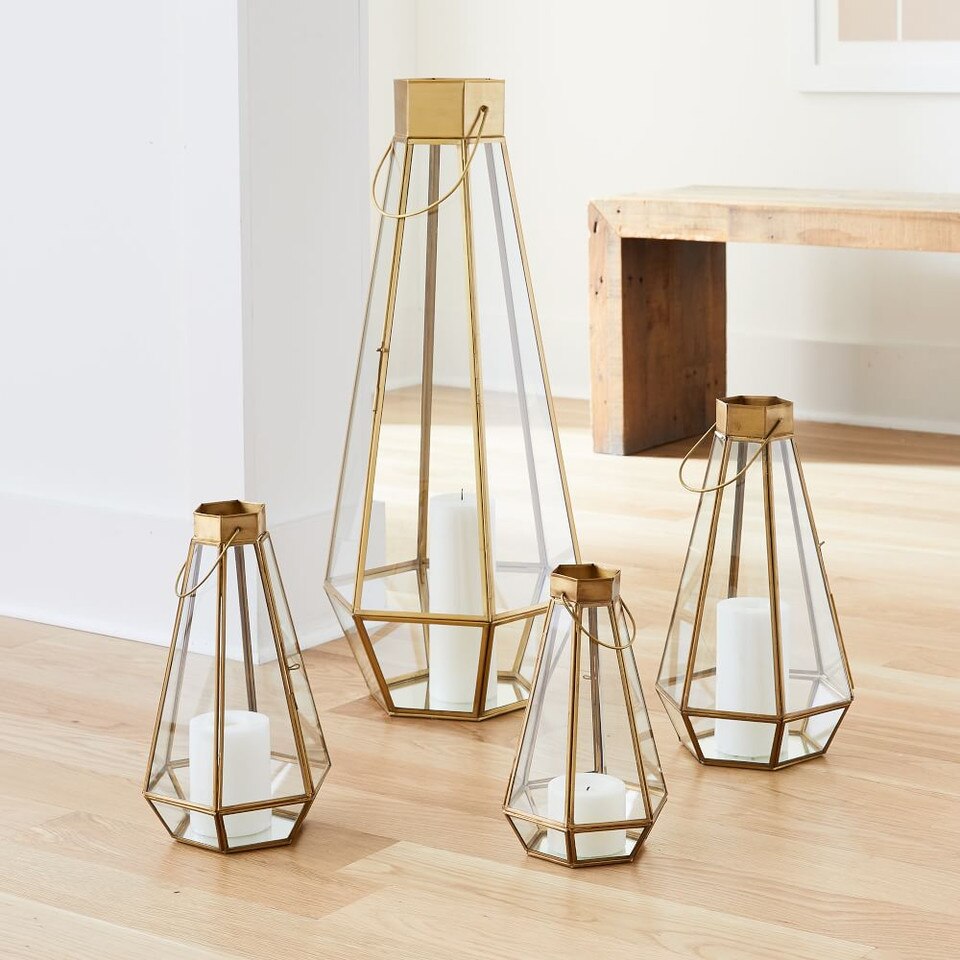 Faceted Glass Metal Lanterns West Elm Australia